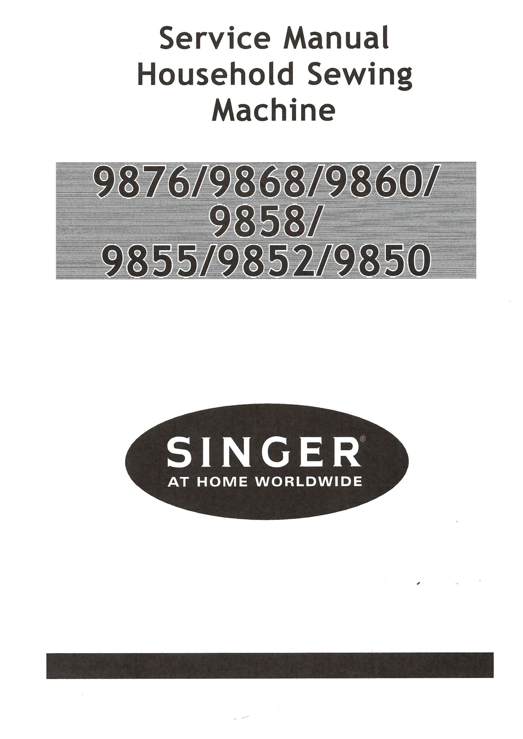 Service Manual Singer Premium 9800 Series Sewing Machine